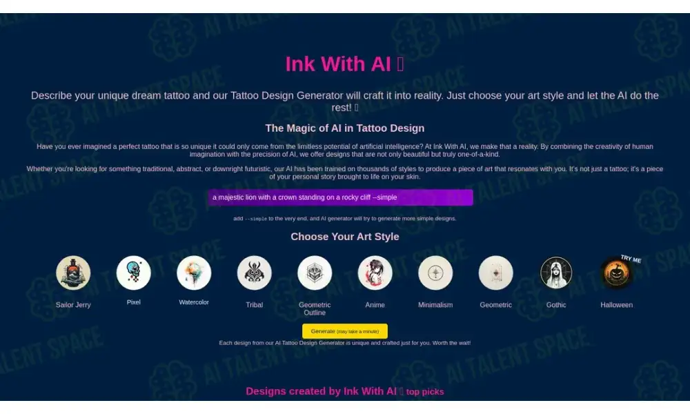 Ink With AI: Try Top AI Tools | AI Talent Space