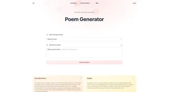Top 7 AI Poem & Poetry Generators for 2025 | AI Talent Space
