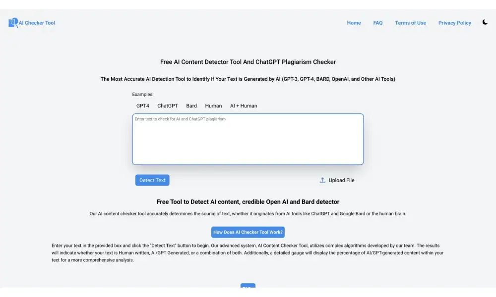 Free AI Content Detector Tool And ChatGPT Plagiarism Checker: Try Top ...