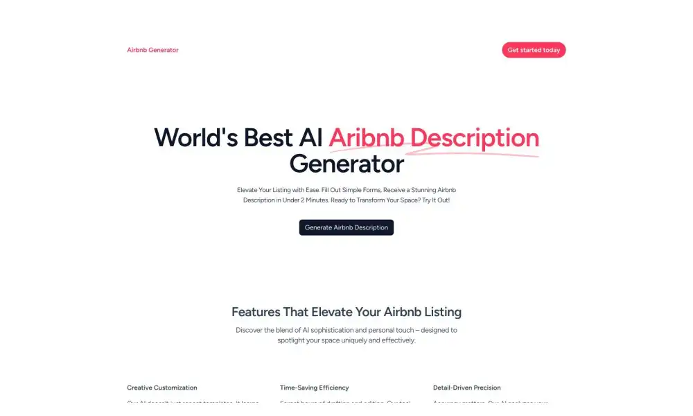 Airbnb Description Generator: Try Top AI Tools | AI Talent Space