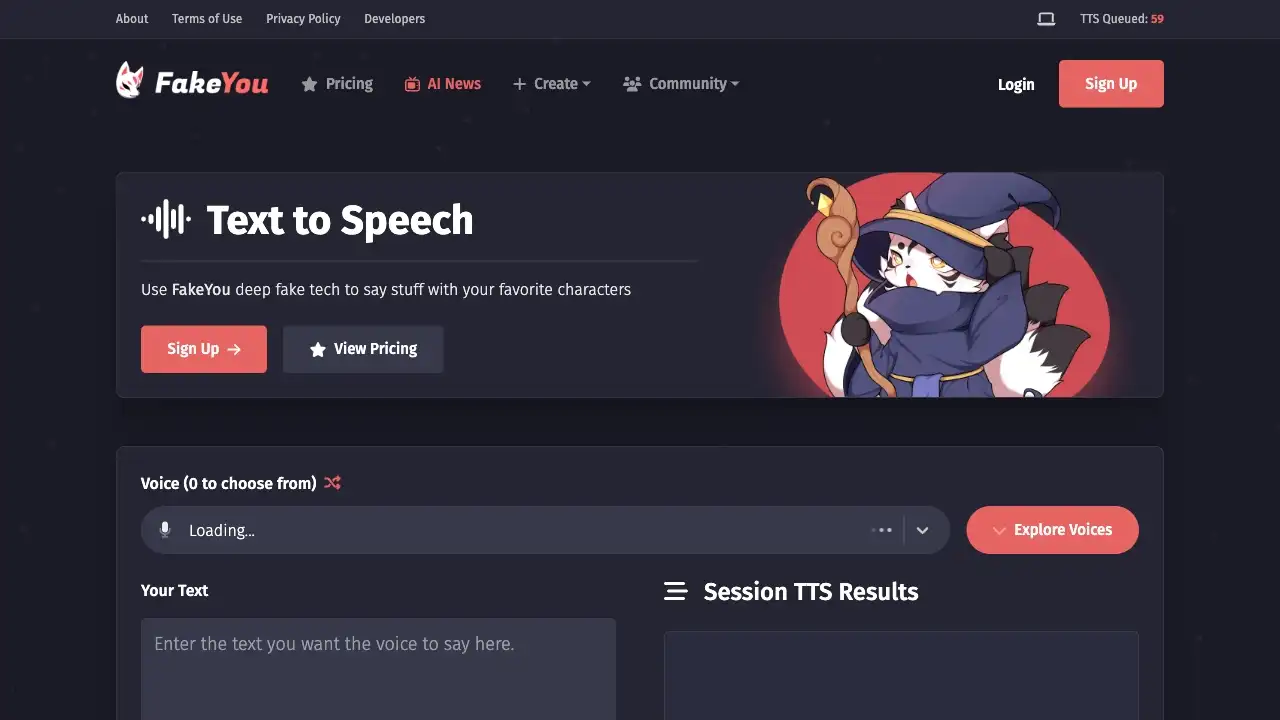 FakeYou - Deep Fake Text to Speech: Try Top AI Tools | AI Talent Space