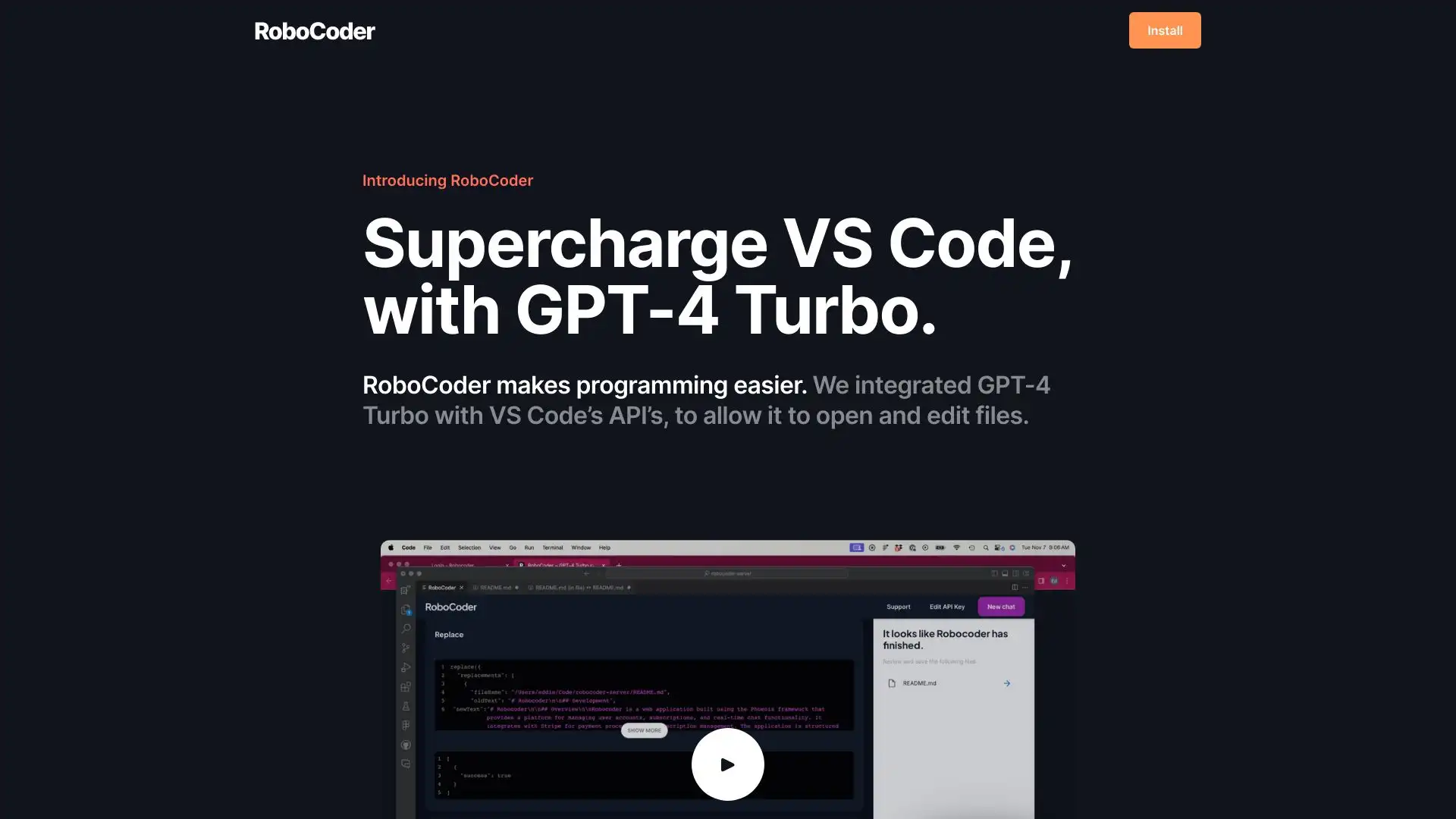RoboCoder - GPT-4 Turbo in VS Code: Try Top AI Tools | AI Talent Space