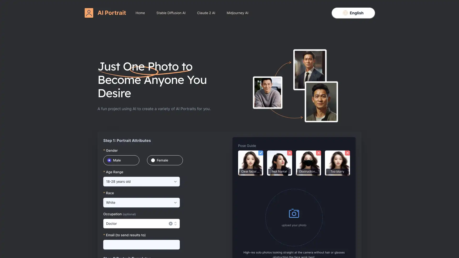 AI Portrait Generator: Try Top AI Tools | AI Talent Space