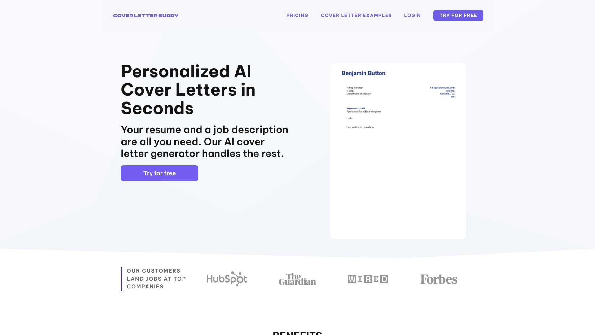 Free AI Cover Letter: Try Top AI Tools | AI Talent Space