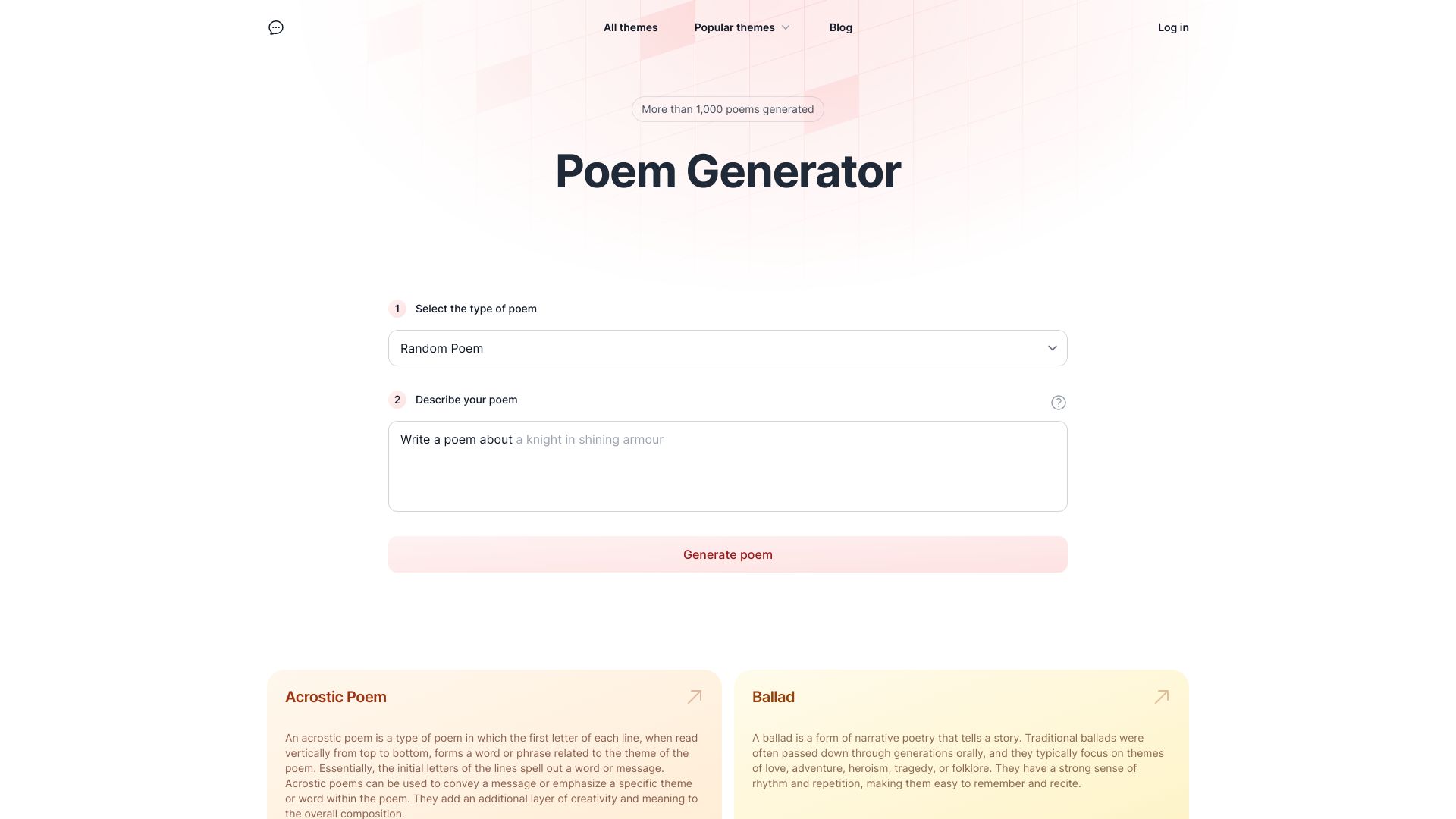 AI Poem Generator: Try Top AI Tools | AI Talent Space