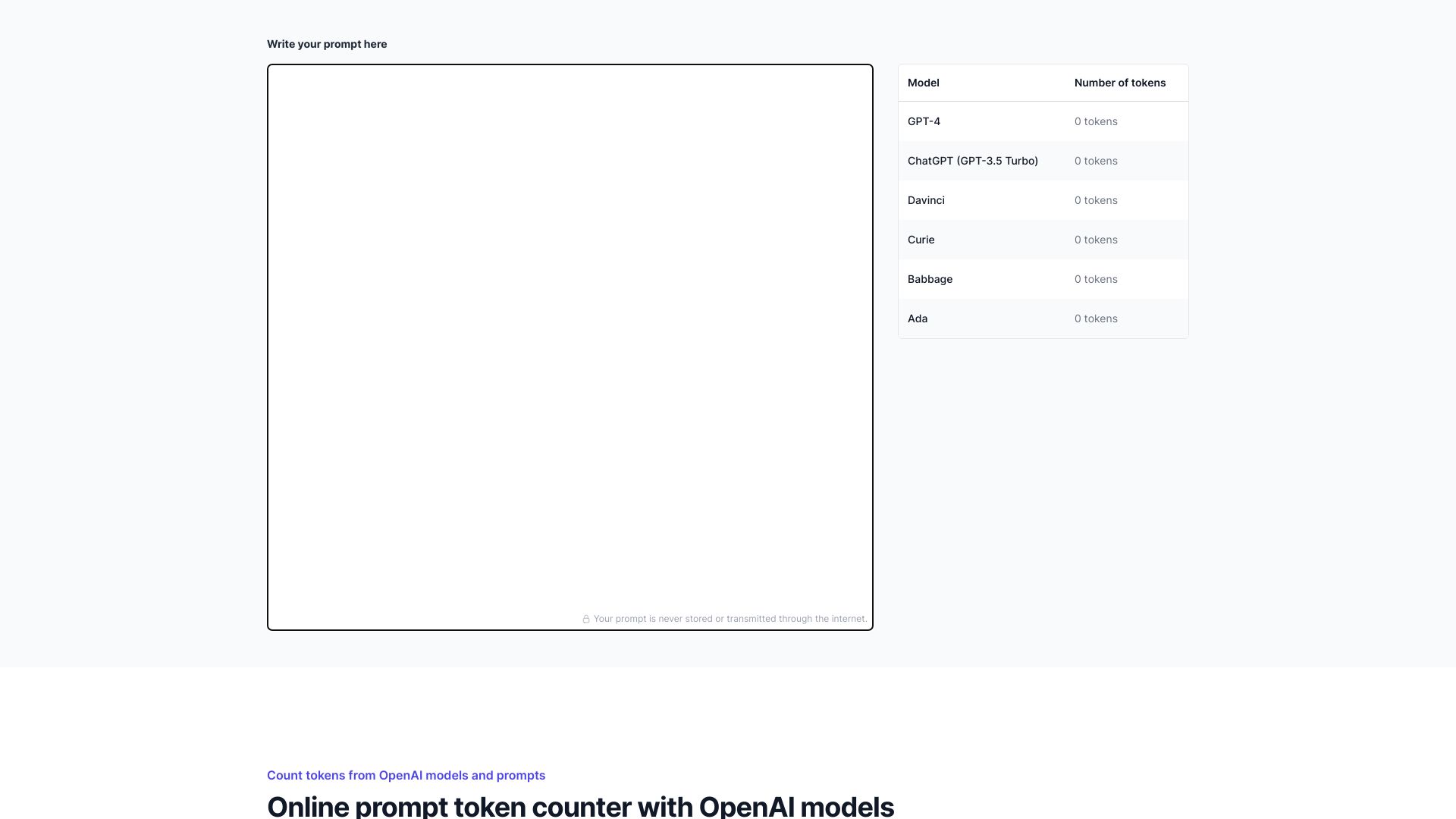 Token Counter For Openai Models Try Top Ai Tools Ai Talent Space